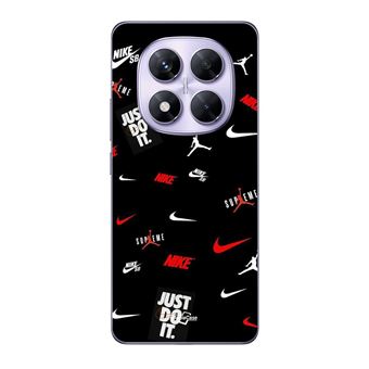 Coque Xiaomi Redmi Note 14 Pro 5G NIKE JORDAN BLANC ROUGE fond noir ...