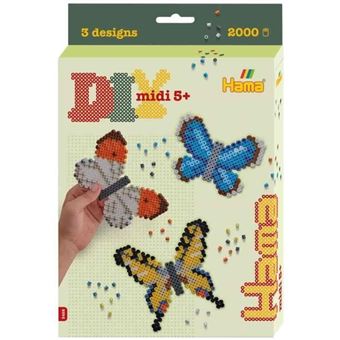 HAMA Perles à repasser midi 'Papillons', coffret cadeau - Création ...
