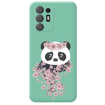 Coque turquoise Taperso pour Oppo A94 avec motif panda et fleur de ...