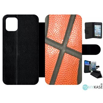 Etui My-Kase pour iPhone 11 - basketball design - Simili-cuir - Noir ...