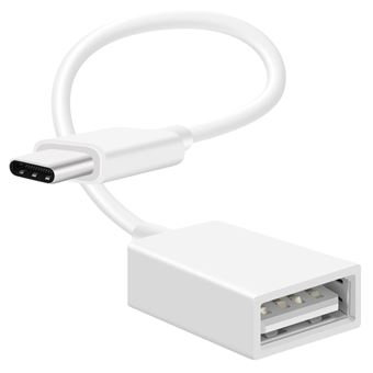 Adaptateur Câble OTG USB-C vers USB Longueur 15cm Max excell Blanc ...