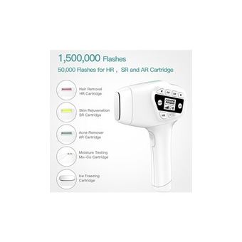 1 500 000 flashs épilateur laser 5 en 1 machine d'épilation indolore ...