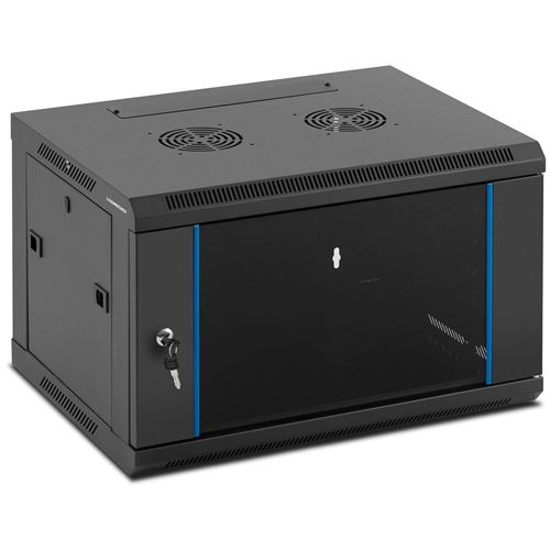 Baie Serveur Réseau Armoire Informatique Murale Sol Rack 19 Pouces 6U 2 ...