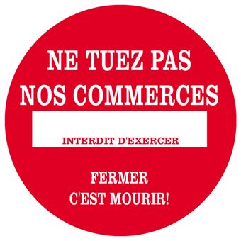 Ne tuez pas nos commerces - 10cm - Sticker/autocollant - Autocollant et ...
