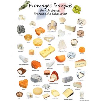 Fromage Poster Reproduction - Fromages Français (50x40 cm) - Achat ...