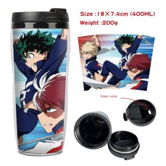 Mug de voyage STACK isotherme en plastique portable - couvercle à vis - My Hero Academia #9 ...