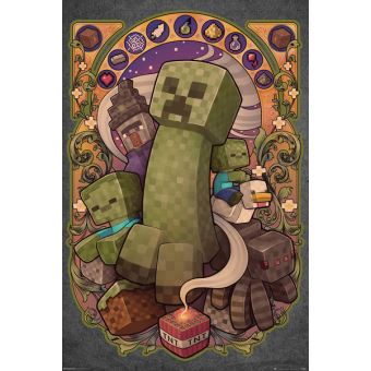 Minecraft - 61x91,5 cm - AFFICHE / POSTER - Achat & prix | fnac