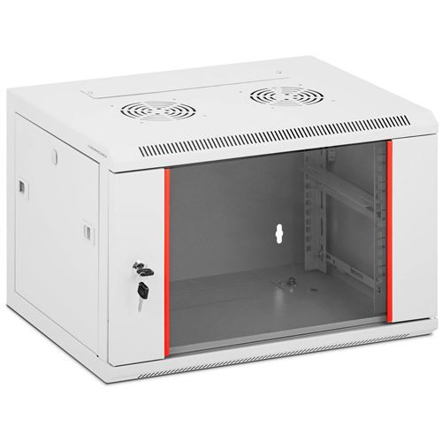 Baie Serveur Réseau Armoire Informatique Murale Rack 19 Pouces 6U Grise ...