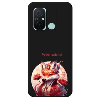 Coque noire Taperso pour Xiaomi Redmi 12C 11A avec motif renard lady et ...