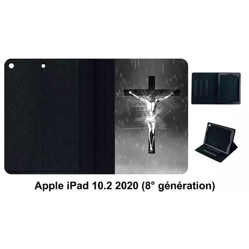 Etui My-Kase pour Ipad 10.2 (2020) - jésus croix noir et blanc - Simili ...