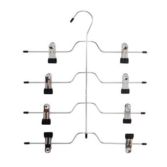 Lot de 12 cintre multiple à pince antidérapant avec crochet chromé à ...