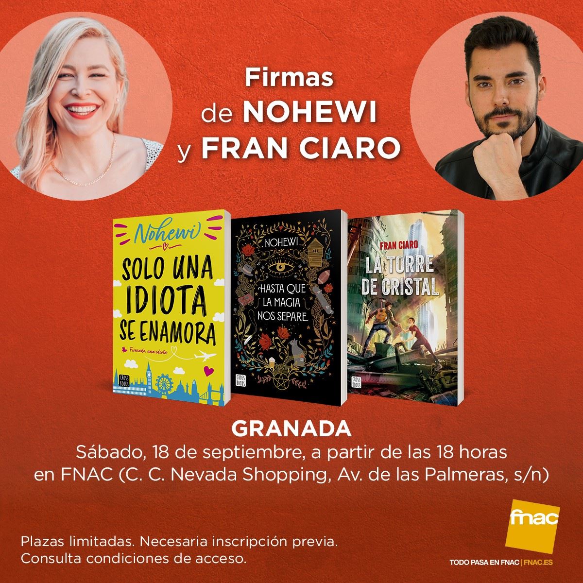 Nohewi y Fran Ciaro. Firma de libros en Fnac Granada - Consejos de los expertos Fnac