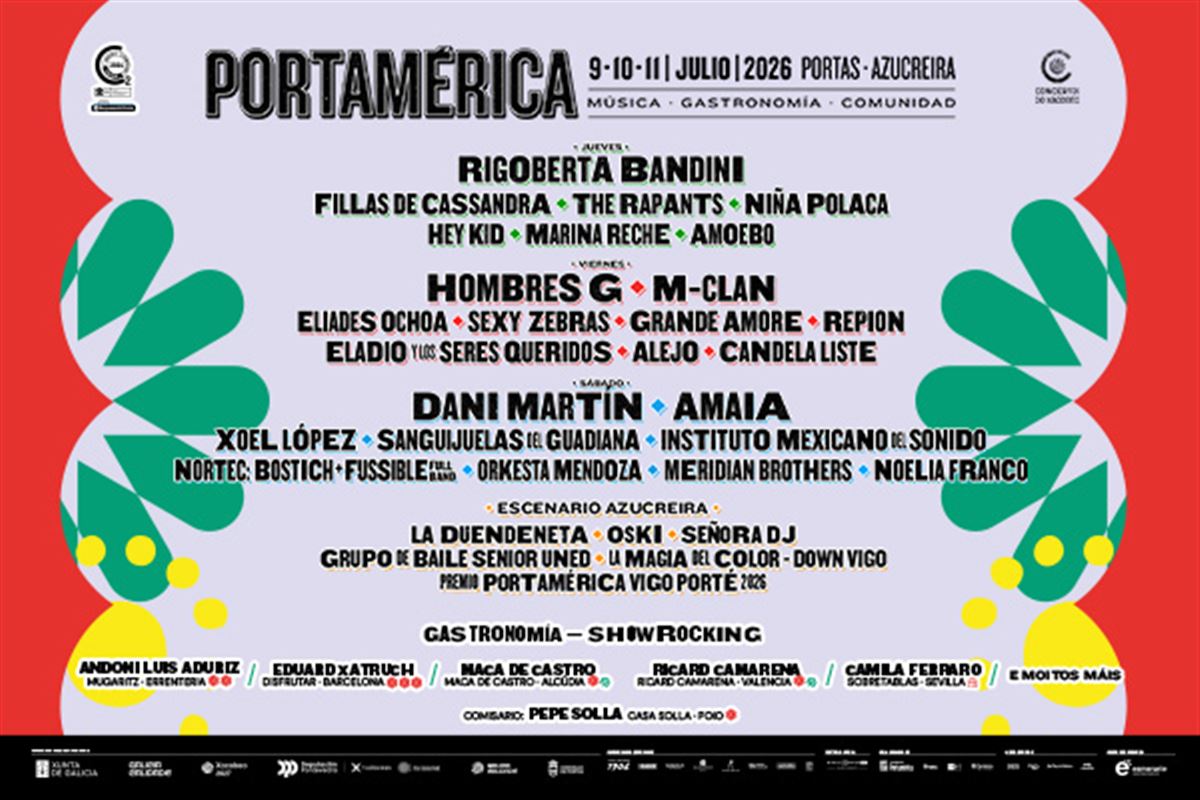 Festival PortAmérica 2026. 9, 10 y 11 de julio. Azucreira de Portas ...