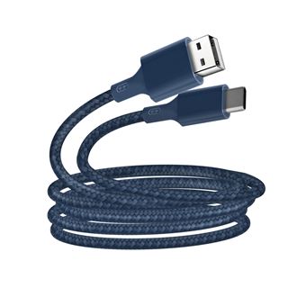 Cable eco USB a USB-C de 3A y 2m de intensidad reciclable azul marino ...