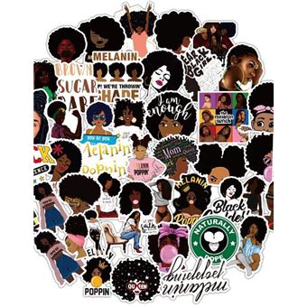 50 stickers para decorar tu habitación Modelo Melanin Poppin ...