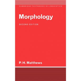 Morphology. - P. H. Matthews -5% en libros | Fnac