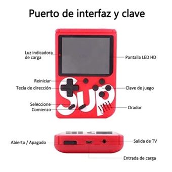 Consola retro roja sup 400 juegos - Otros - Los mejores precios | Fnac