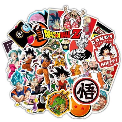 50 stickers para decorar tu habitación Modelo Gragon Ball, Decoración y ...