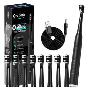 Cepillo de dientes eléctrico sónico. Osonic. 8 cabezalez incluidos. 5 ...