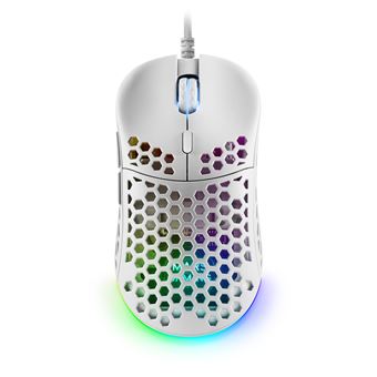 Ratón Gaming RGB Chroma Mars Gaming MM55W Blanco, Ultra-ligero 55g ...