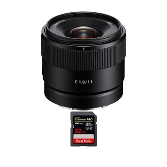 Sony E 11mm F1.8 + 1 SanDisk 32GB Extreme PRO UHS-II SDXC 300 MB/s ...
