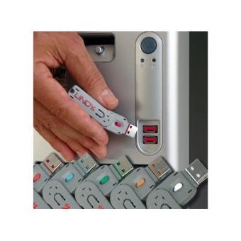 Lindy USB Port Blocker - Pack 4, Colour Code: Orange - Accesorios Micro ...