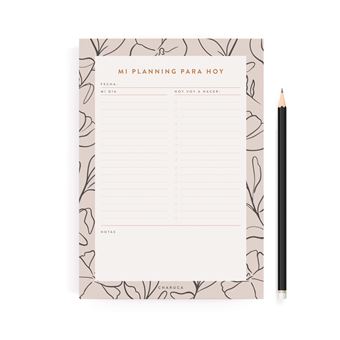 Planificador Charuca Flor Minimal Día Página A5 - Calendario, horario ...