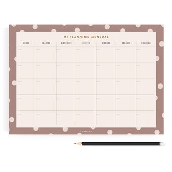Planificador Charuca Mocca Mensual A4 - Calendario, horario - Los ...