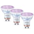 Pack 3 Bombillas inteligentes Philips Smart LED GU10 50W 345lm RGB, App ...