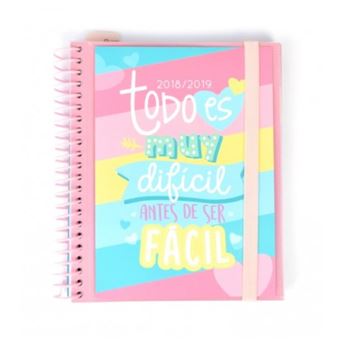 Agenda escolar 2018-19 semana vista Todo es muy difícil antes de ser ...