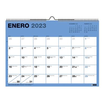 Calendario de pared 2023 Miquelrius A4 con espacio para anotar Chromat ...