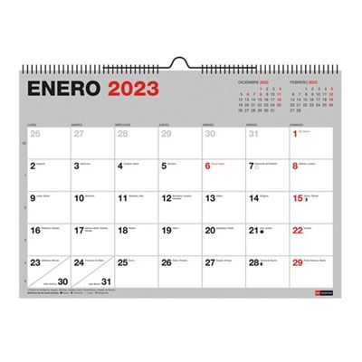 Calendario de pared 2023 Miquelrius A4 con espacio para anotar Basic ...