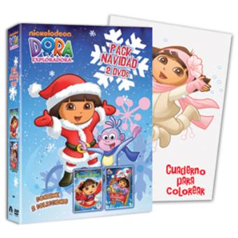 Pack Dora, la exploradora: Navidad + Cuaderno para colorear - DVD ...