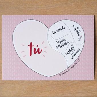 Lámina postal Mapa de mi corazón - Artículo de decoración - Los mejores ...