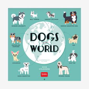 Calendario de pared 2018 Legami Dogs of the World (18 x 18 cm) - -5% en ...
