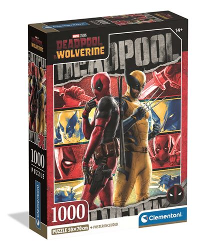 Puzzle Clementoni 1000 Marvel Deadpool And Wolverine - Puzzle - Comprar ...