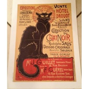 Chat Noir - Rodolphe Salis - 24x30 cm - AFFICHE / POSTER - Achat & prix ...
