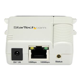 StarTech.com 1-Port 10/100 Mbps Parallel Network Print Server - Fast Centronics Ethernet Printer ...