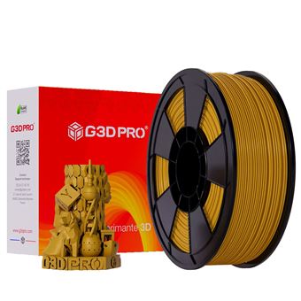 G3D PRO® Filament PLA pour imprimante 3D, 3mm, Or, Bobine, 1 kg ...