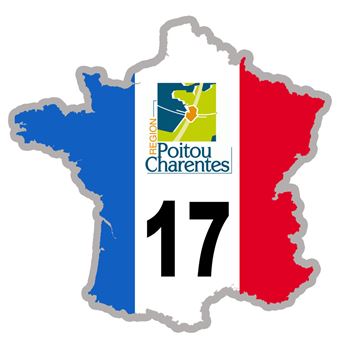 FRANCE 17 Poitou Charente - 10x10cm - Sticker/autocollant - Autocollant ...