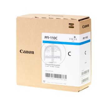 Canon PFI-110 C - 160 ml - cyan - original - réservoir d'encre - pour imagePROGRAF TX-2000, TX ...