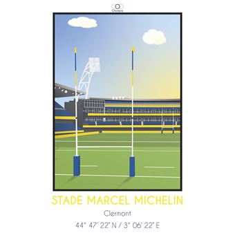 Affiche stade MARCEL MICHELIN - Clermont Ferrand - Rugby - Affiche ...