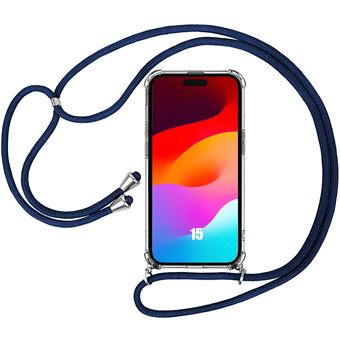 Coque Cordon pour iPhone 15 Antichoc Protection Renforcée avec Cordon ...