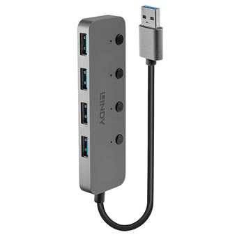 Lindy - Concentrateur (hub) - 4 x SuperSpeed USB 3.0 - de bureau ...