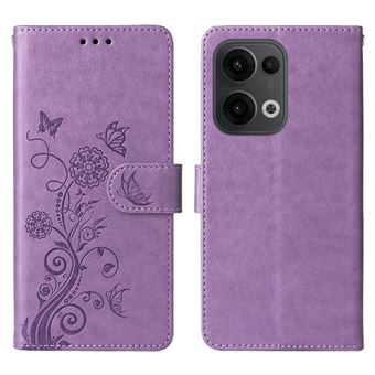 Flip Étui Pour Oppo Reno 14 5G Cuir Fleur Flip Fentes à cartes GANGXUN ...