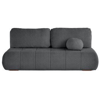 Bowie - canapé 3 places convertible coffre + coussin rond inclus en ...