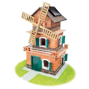 Teifoc kit de construction moulin à vent pierre solaire marron 380 ...