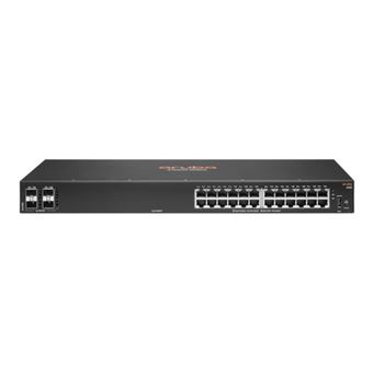 HPE Aruba 6100 24G 4SFP+ Switch - Commutateur - Géré - 24 x 10/100/1000 + 4 x 1 Gigabit / 10 ...
