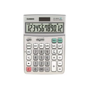 Casio DF-120ECO - Calculatrice de bureau - 12 chiffres - panneau solaire, pile - Calculatrice ...