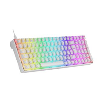 Clavier Mars Gaming MKULTRAWRPT Avec Fil USB-C QWERTY PT Blanc RGB ...